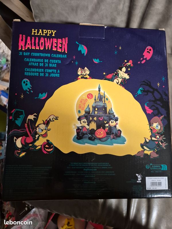 Figurine disney calendrier de compte à rebours halloween mickey et ...