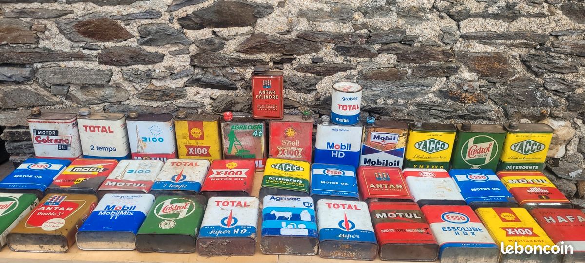 Lot bidons d huile anciens - Collection