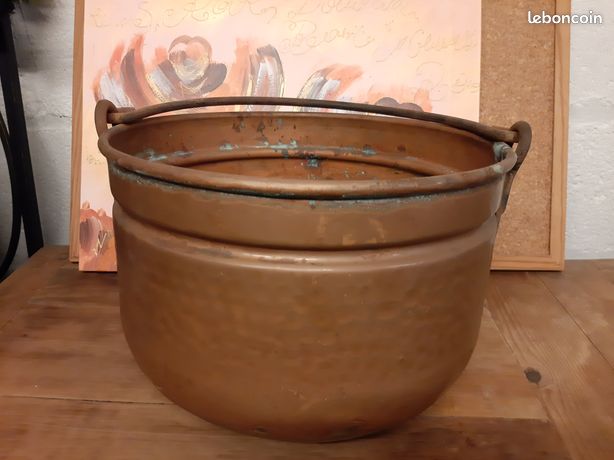 Cuivre ancien chaudron -Décoration d'occasion - leboncoin
