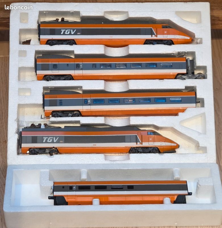 🚄 Lima TGV orange golden série 14 9711 GP HO 1/87 train électrique SNCF ...