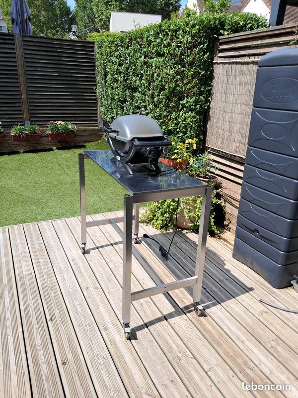 Desserte servante chariot pour barbecue plancha Îlot - Jardin & Plantes