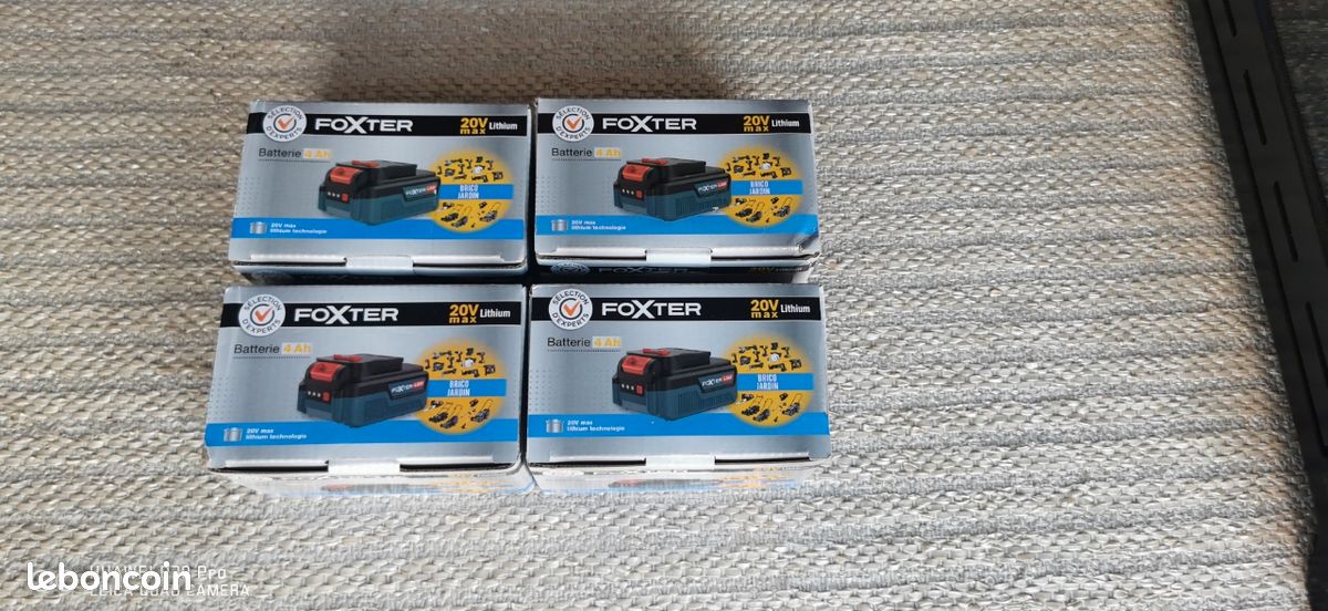 Lot de 4 batteries Foxter 4Ah - Bricolage
