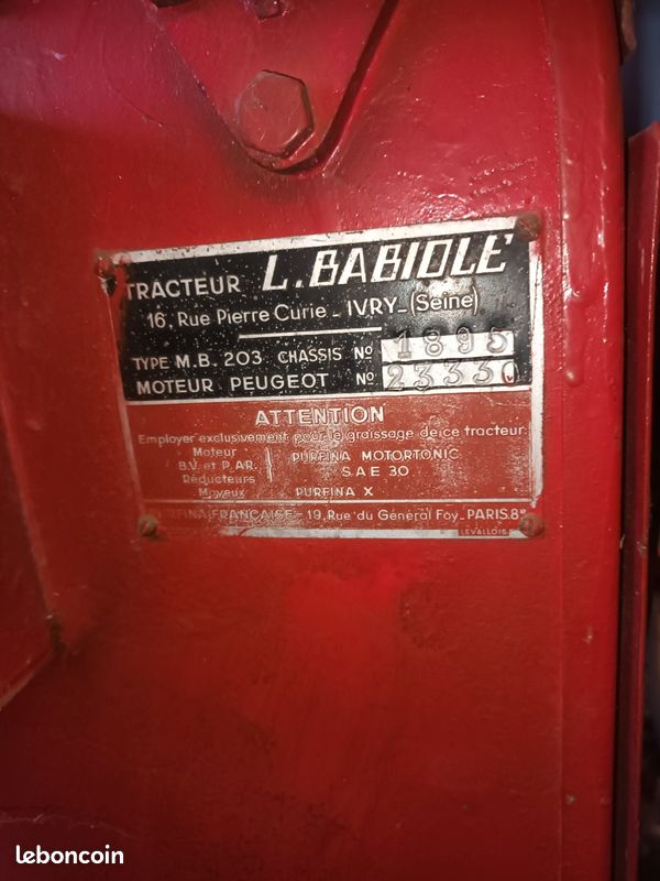Tracteur babiole mb 203 - Tracteurs