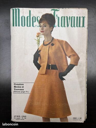 [Revue] Modes Travaux Magazine n736 Avril 1962 - Etat correct - Collection