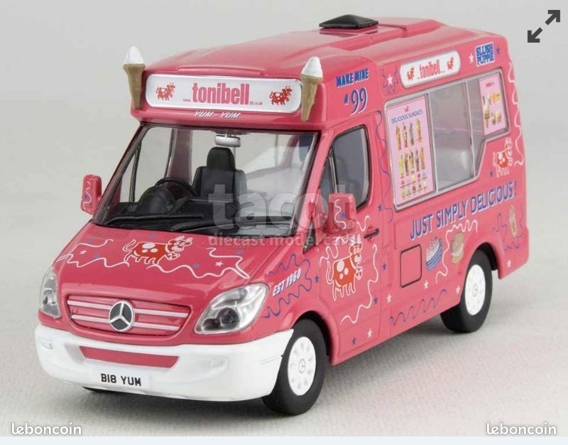 Voiture miniature Mercedes Sprinter Whitby Ice Cream Van 1/43 oxford ...