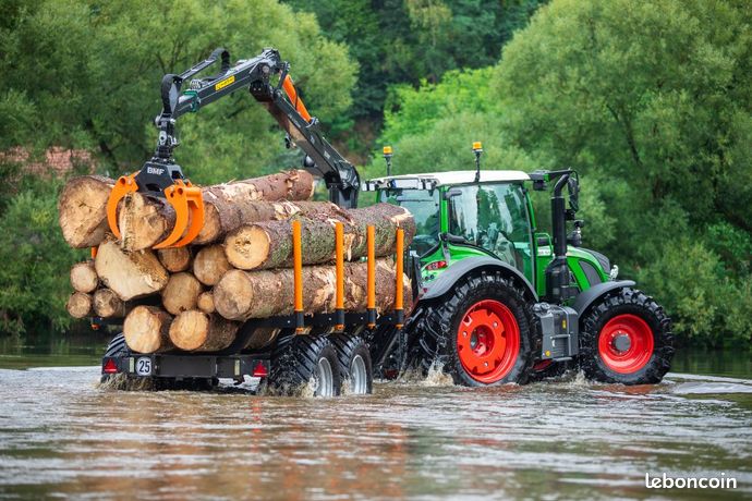 Remorque forestiere avec grue d'occasion - Matériel agricole - leboncoin