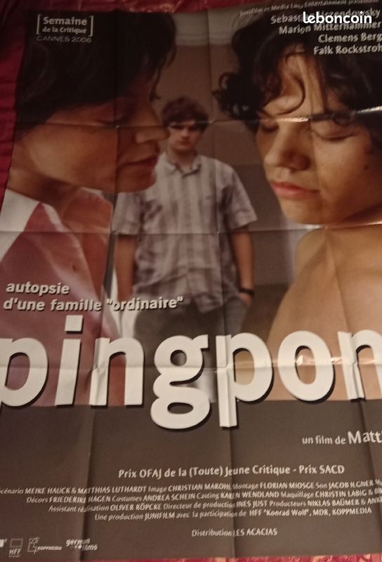 Grande Affiche Ciné De Pingpong 2006 Dvd Films 