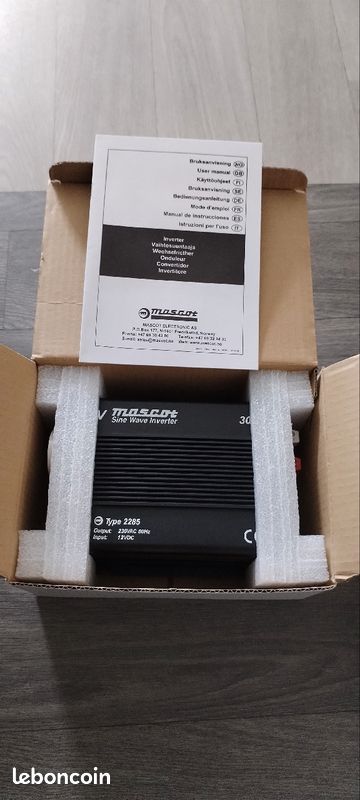 Convertisseur DC/AC 12/230V 300W Mascot type 2285 Puissance 300w ...