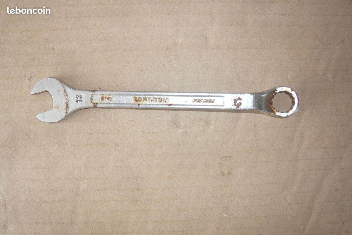 Clé Mixte Plate Œil Contre Coudée Taille 13 N°41 Facom France ...