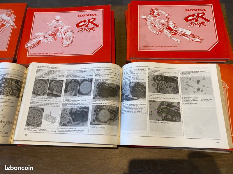 Manuel d’atelier (revue technique) HONDA CR80 CR125 CR500 (80CR 125CR ...